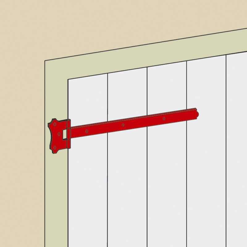 Penture festonnée en acier pour menuiserie bois