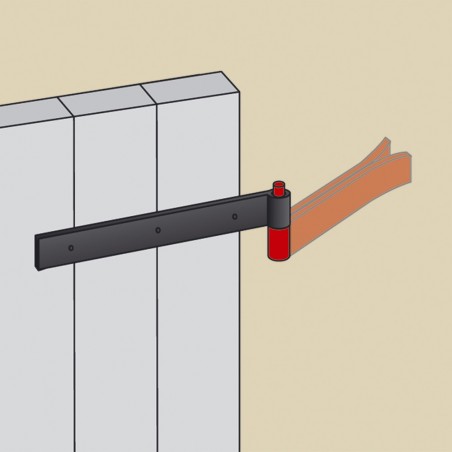 Gond à sceller renforcé en acier pour volet bois