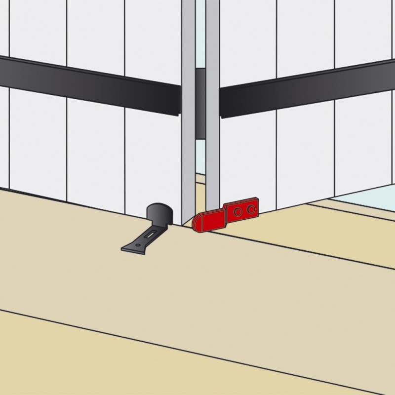 Lot de 2 crochets de rappel pour volet bois