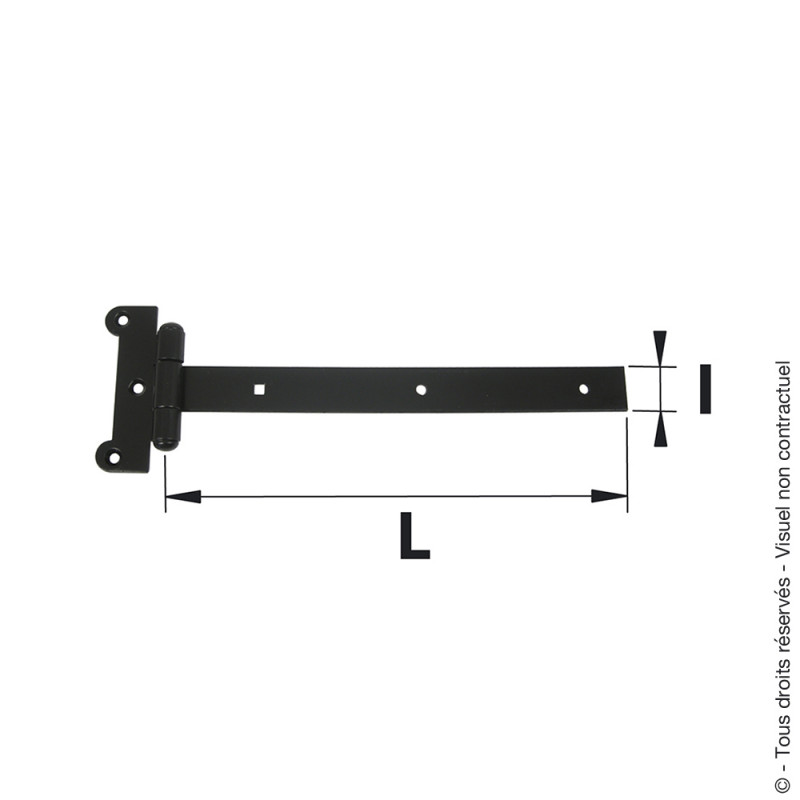 Penture festonnée en acier pour menuiserie bois
