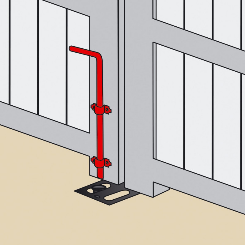 Verrou baïonnette de sécurité pour portail battant.