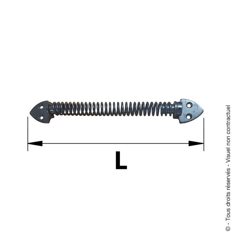 Ferme-porte ressort à spirale pour menuiserie bois