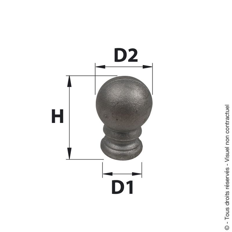Couvre pilastre N°11 acier rond